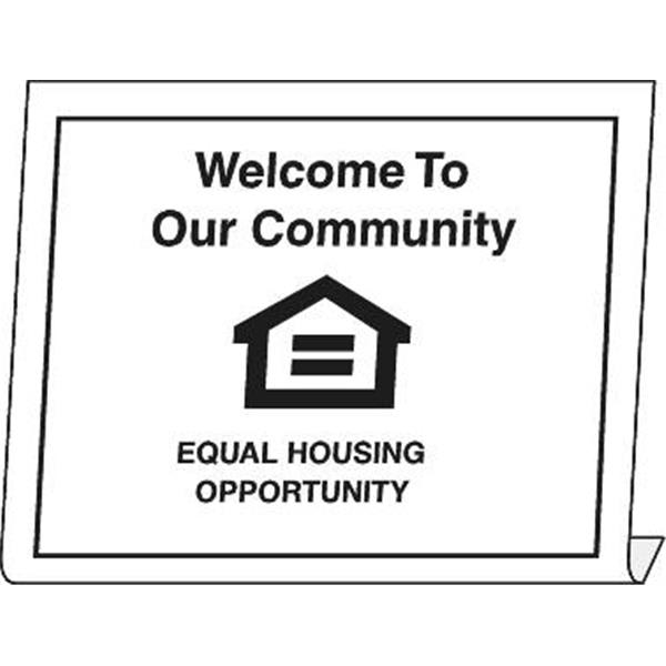 Welcome To Our Community Desk Sign, Interior, 5 X 4 | HD Supply