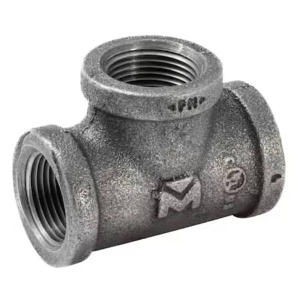 Mueller Streamline 3/4 In. X 3/4 In. X 3/4 In. Black Malleable Iron Tee ...