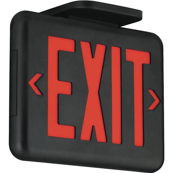 Hubbell Lighting Dual-Lite 2 W Black-Red Integrated LED Exit Sign Ac ...