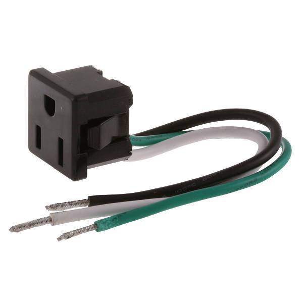 Hubbell Wiring® Tradeselect® Strgt Bld 15a 125v Snap-In Recp Black ...