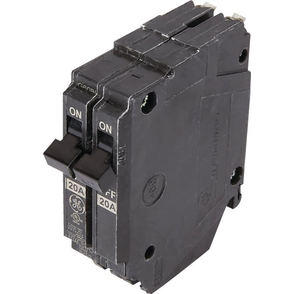 GE 20 Amp Double Pole Thin Breaker | HD Supply