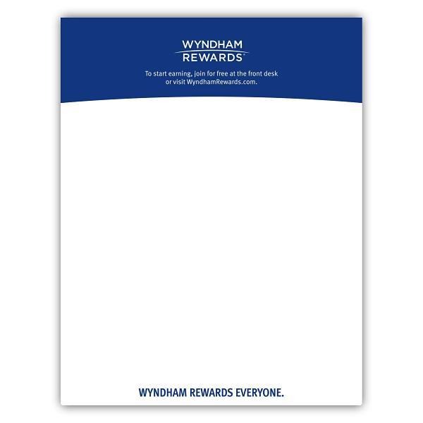 Wyndham Rewards Memo Pad Case Of 500 | HD Supply