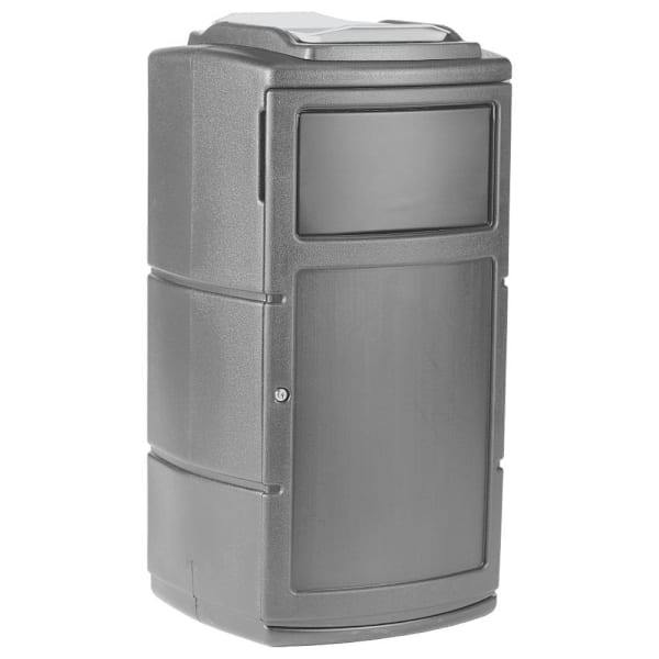 Commercial Zone Products Polytec™ Gray Square Trash Container Dual ...