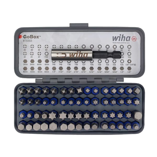 Wiha 61 Piece Gobox Terminatorblue Impact Bit Set | HD Supply