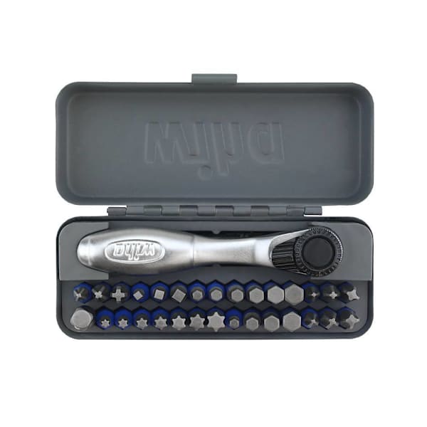 Wiha 32 Piece Gobox Terminatorblue Impact Bit Set With Mini Ratchet ...