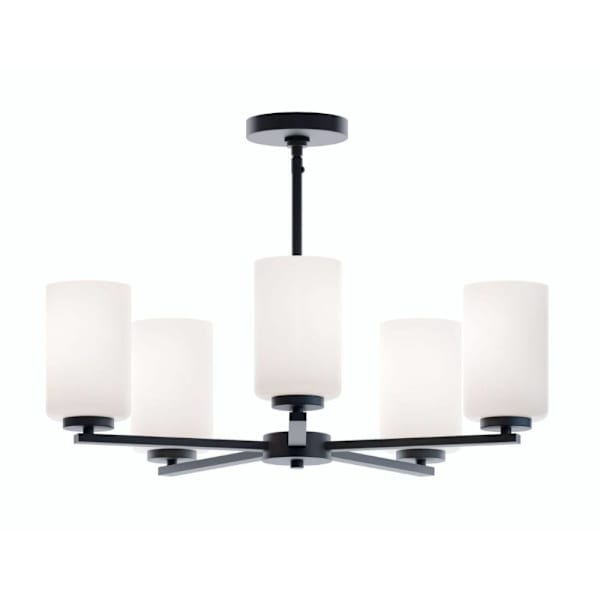 Afx Leo 24" Five-Light Medium Base Pendant, Black | HD Supply