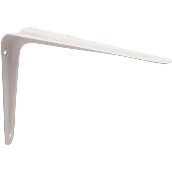 Prime-Line Shelf Brackets, 6" X 8", Stamped Steel, White Enamel Package ...