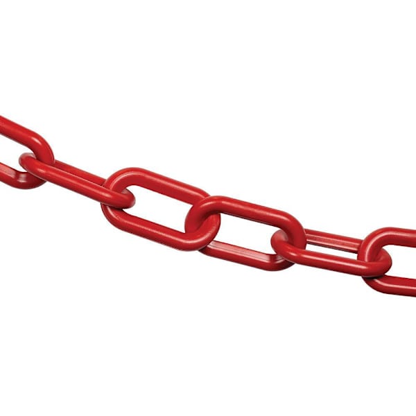 Mr. Chain 2" X 25 Red Biodegradable Plastic Safety Chain | HD Supply