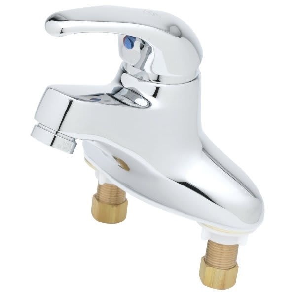 T&S Bathroom Faucet Single Lever 4" Centerset Cast Nozzle Chrome 0.5 ...