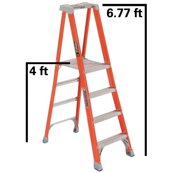 Louisville Ladder Four Foot Fiberglass Platform Step Ladder Type Ia ...
