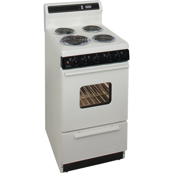 Premier® 20" Electric, Front Controls, Coil Range w/ 2.4 Cu Ft, Bisque ...