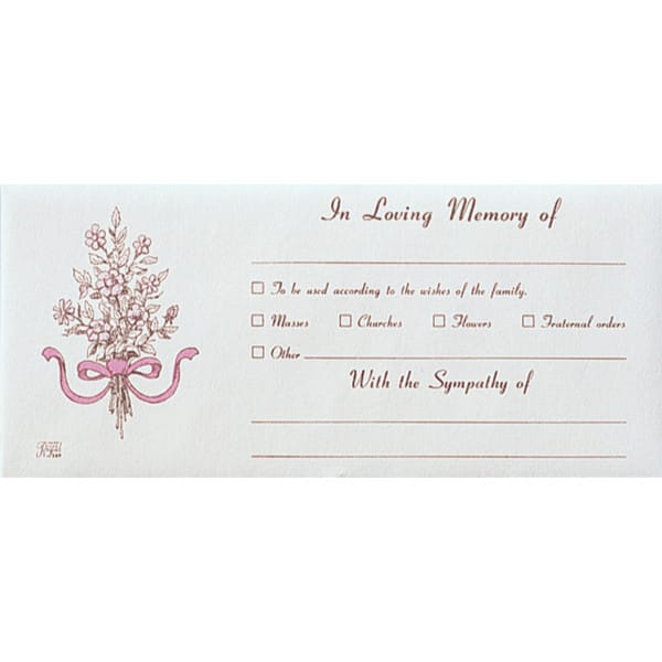 Memorial Offering Envelopes with Flowers Package Of 500 | HD Supply