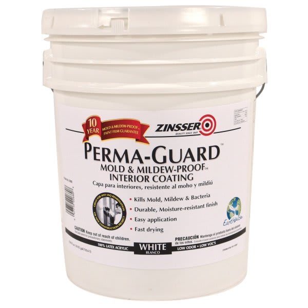 Zinsser 5 Gal Perma-Guard Mold and Mildew-Proof Sealer Flat Clear 1PK ...