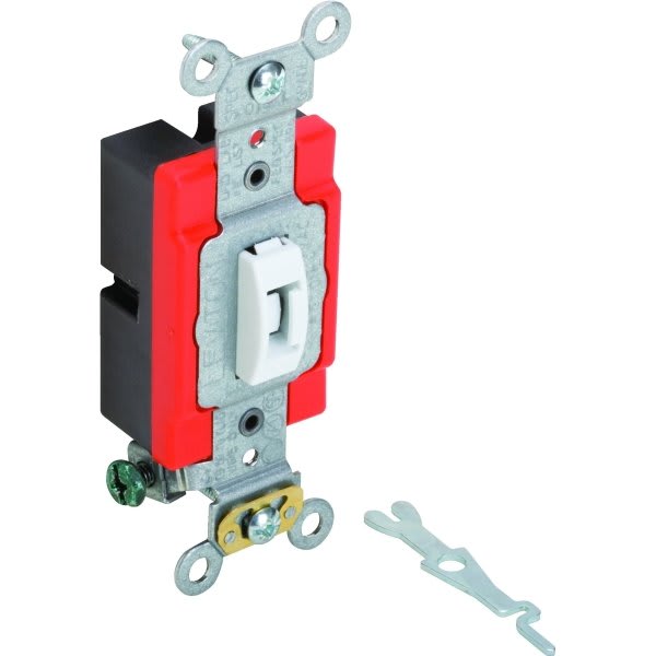 Hubbell-PRO 20 Amp 120/277 VAC 2-Position Locking Toggle Switch (White ...